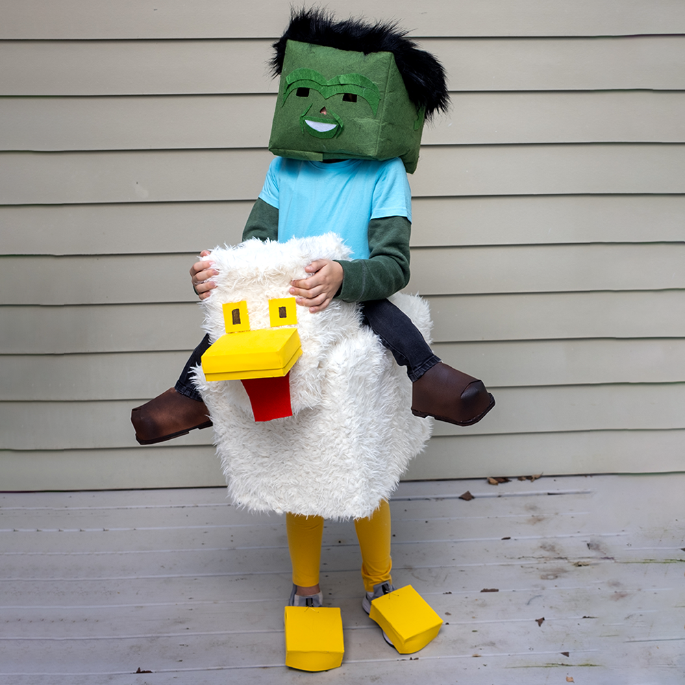 How to Make a Kids DIY Chicken Jocky Costume | Primary.com