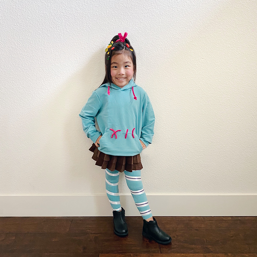 Adorable Kids DIY Vanellope von Schweetz (Wreck-It Ralph) Costume ...
