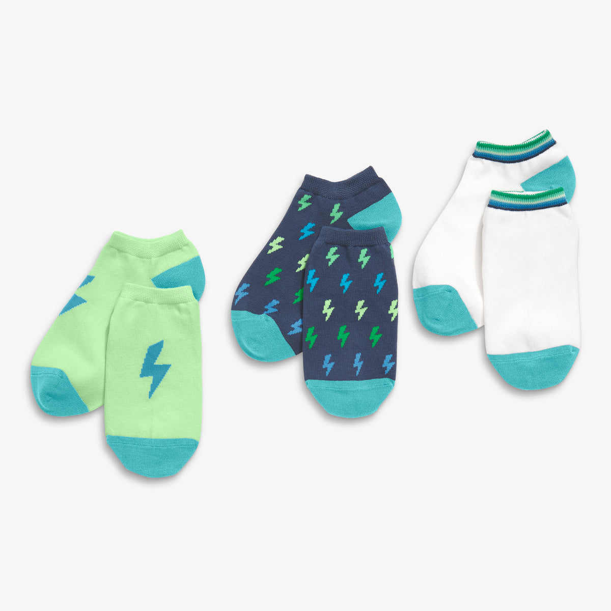 Ankle sock 3-pack in bolt mix | Primary.com