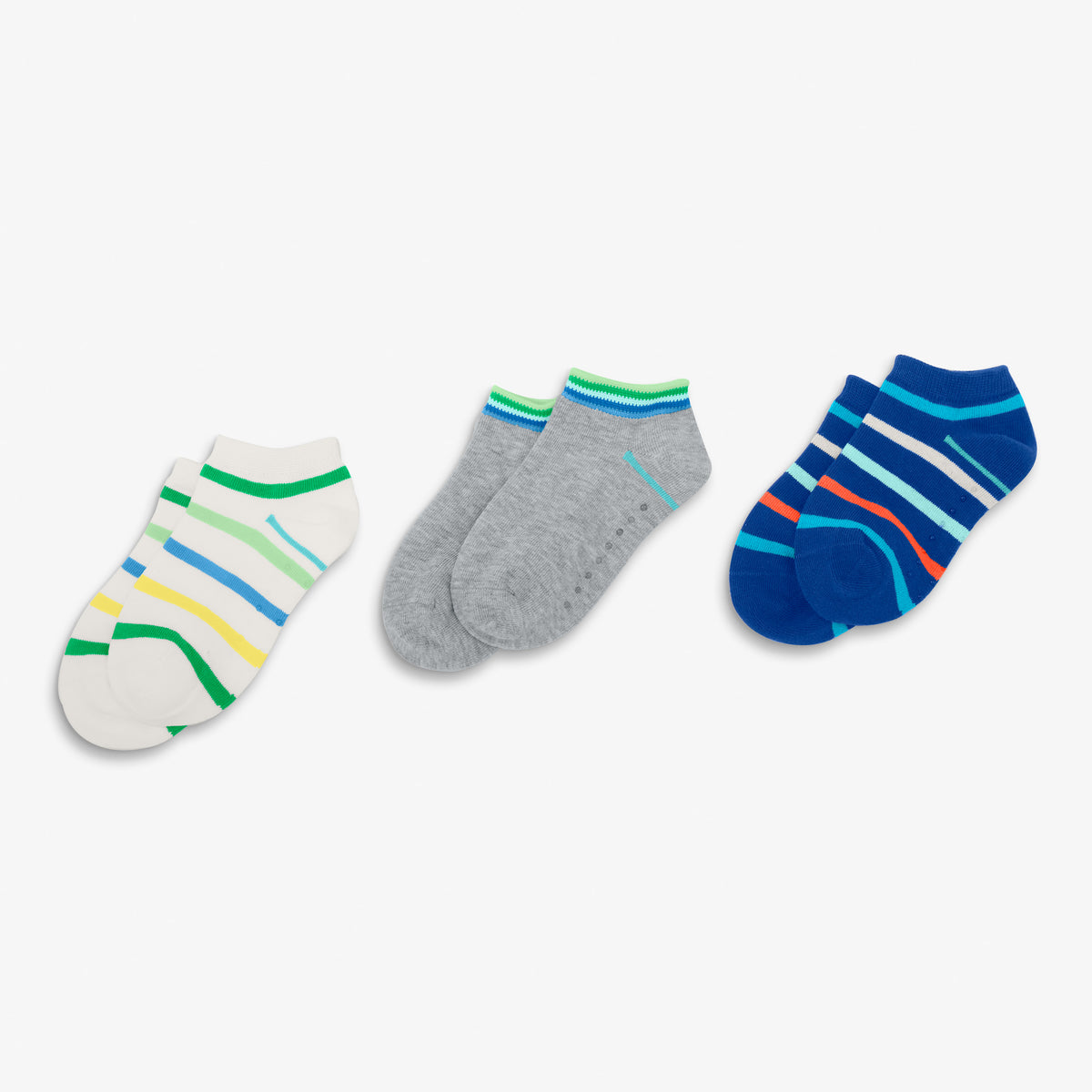 Kids ankle sock 3-pack in stripes mix | Primary.com