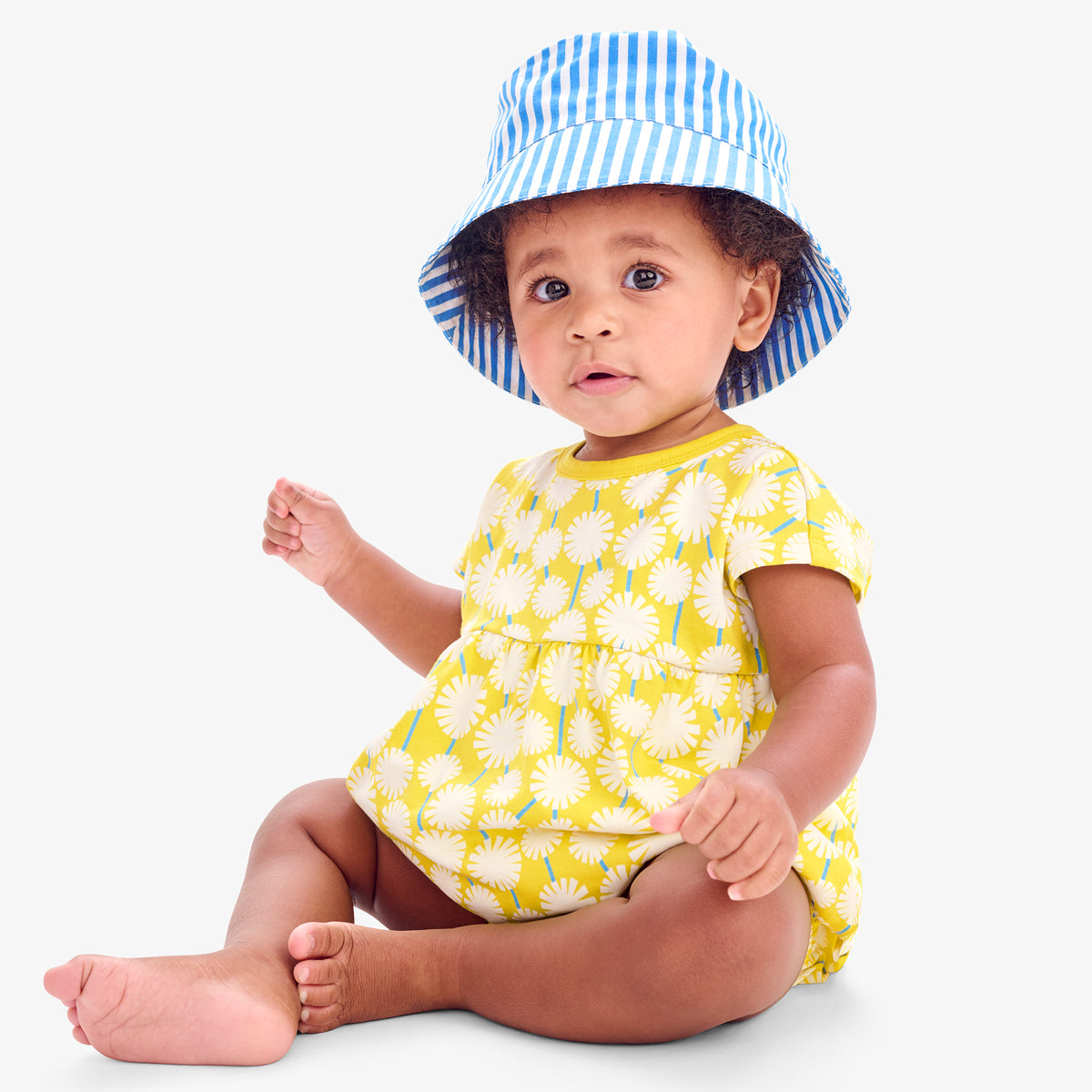 Clearance baby bubble shortie in dandelions | Primary.com