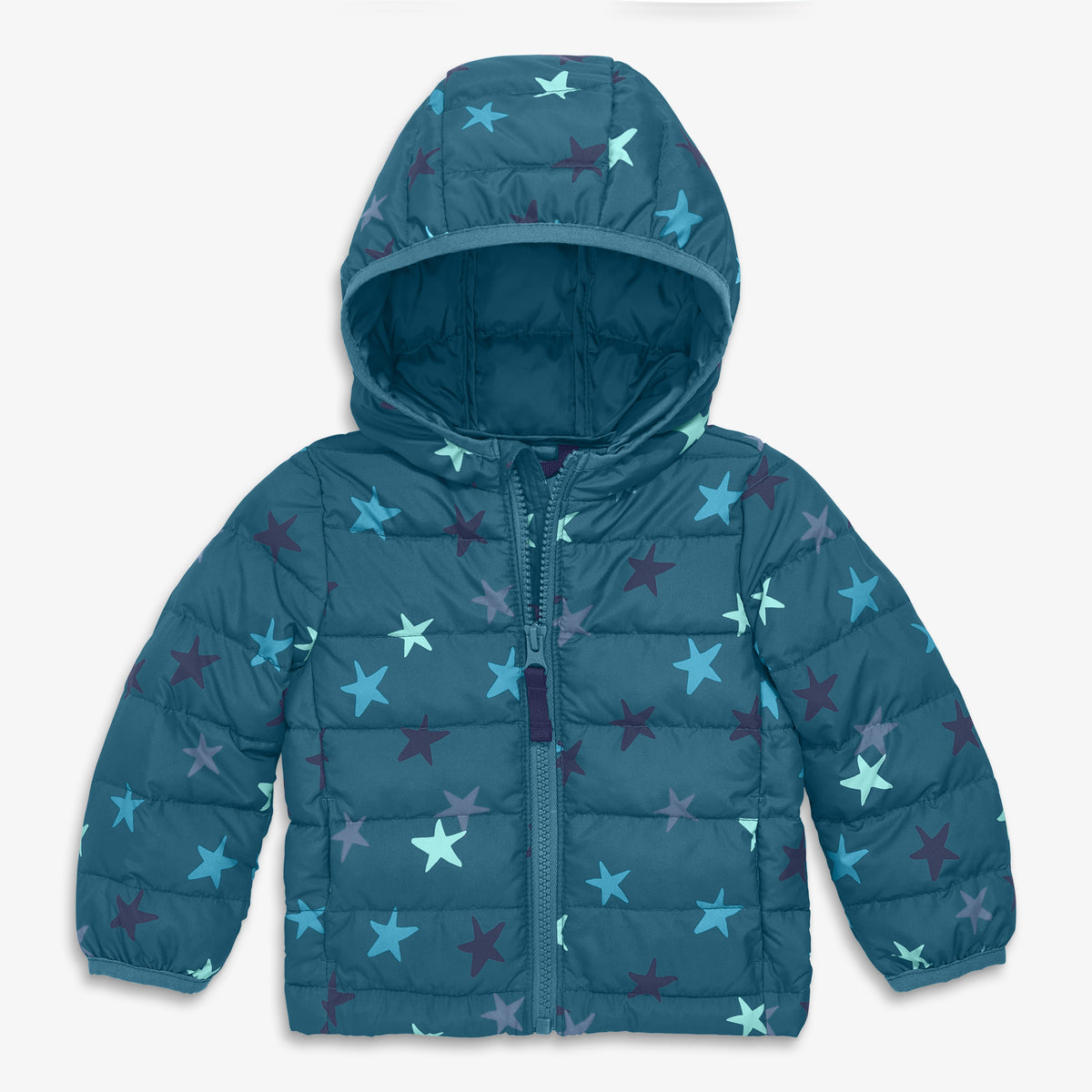 Clearance baby lightweight puffer jacket in confetti stars | Primary.com