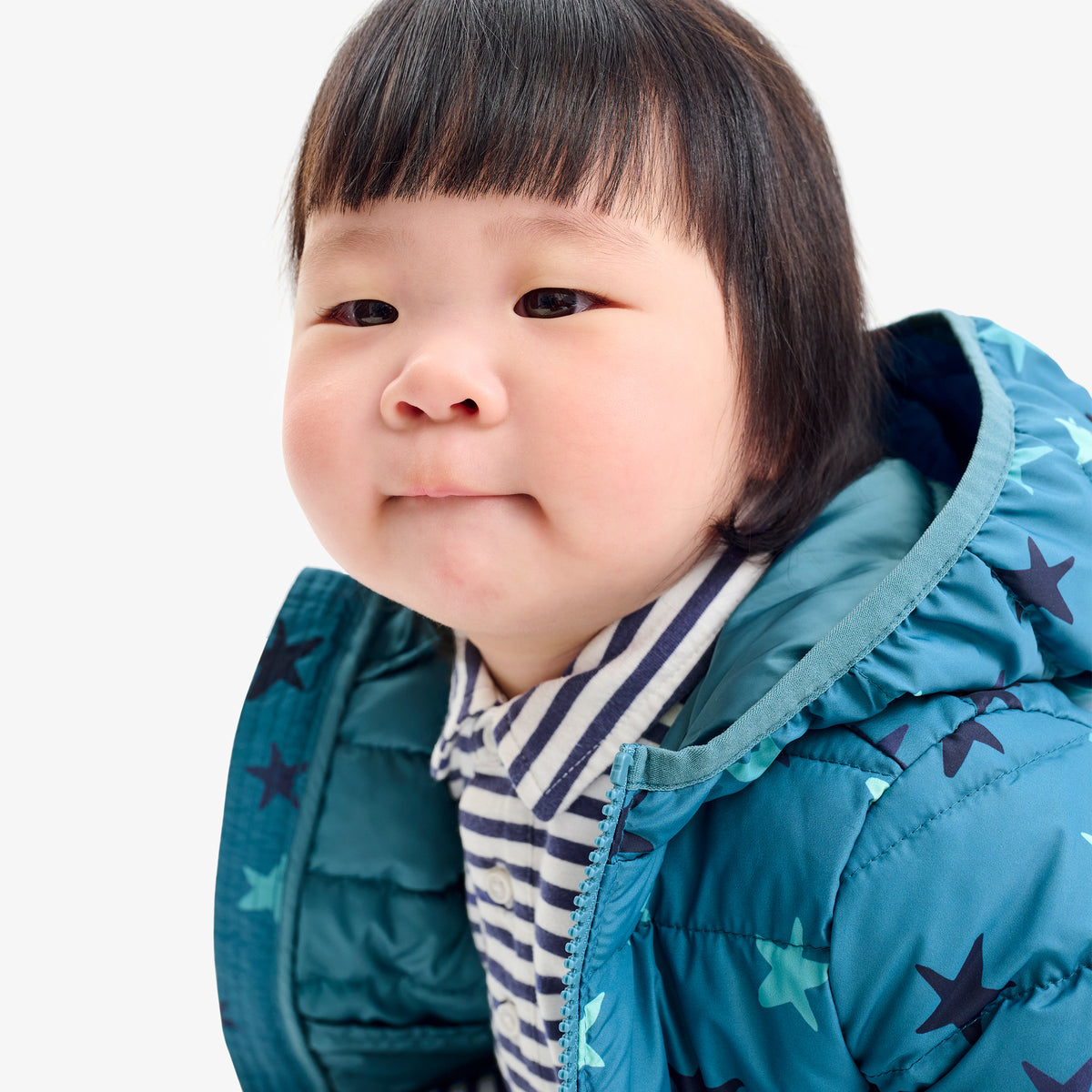 Clearance baby lightweight puffer jacket in confetti stars | Primary.com