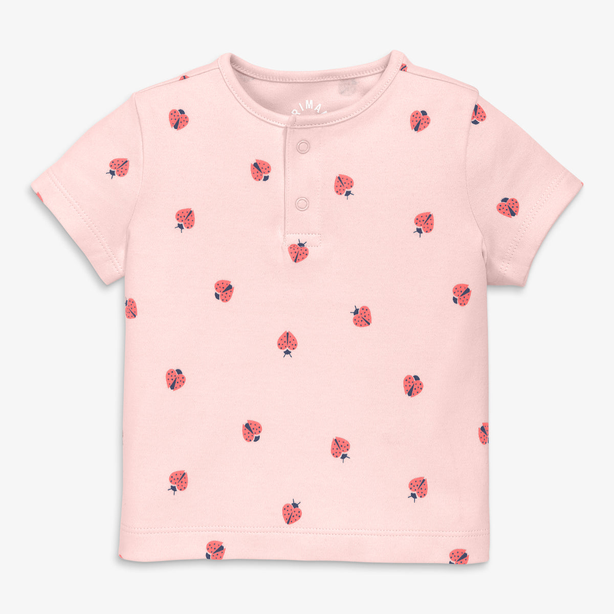 Baby organic henley tee in baby bugs | Primary.com