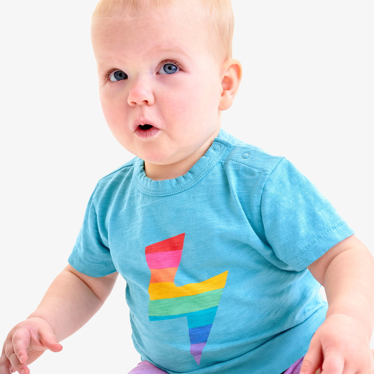 Baby rainbow bolt tee | Primary.com