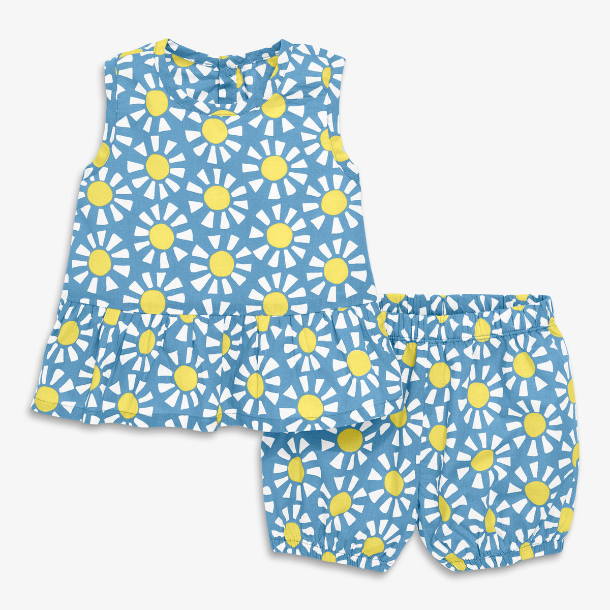 Clearance baby tank & bubble short set in cutout suns | Primary.com