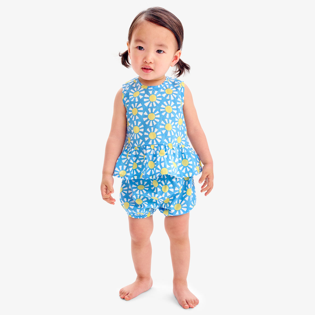 Clearance baby tank & bubble short set in cutout suns | Primary.com