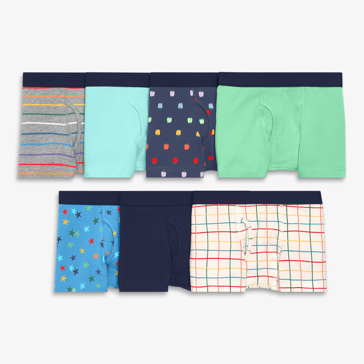 Kids boxer 7-pack in rainbow prints | Primary.com