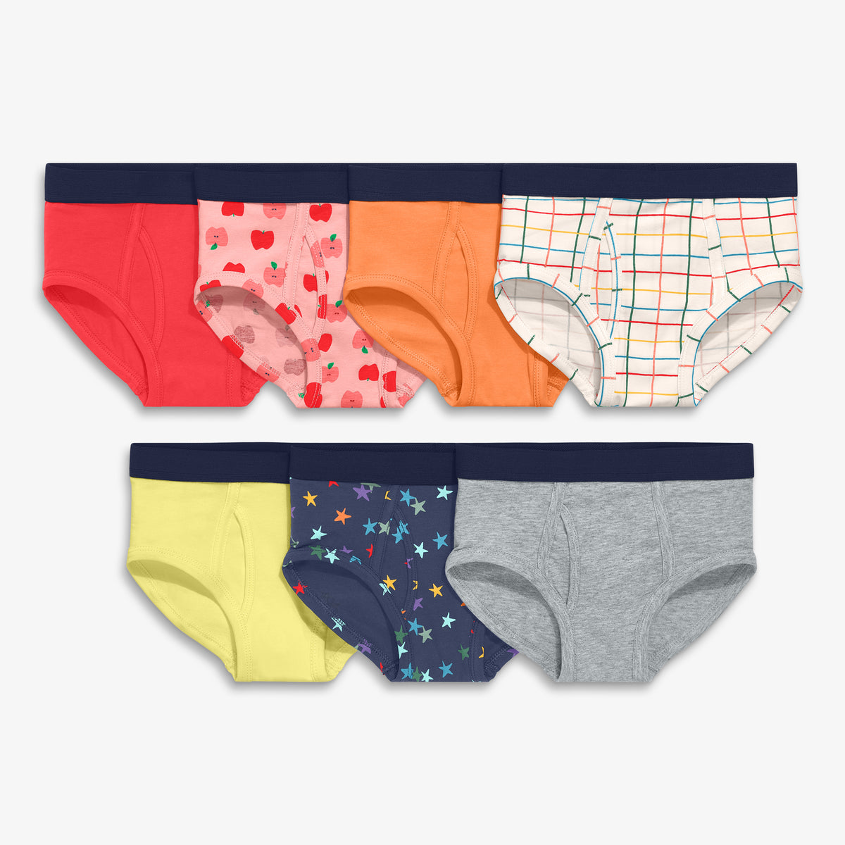 Kids brief 7-pack in apple mix | Primary.com