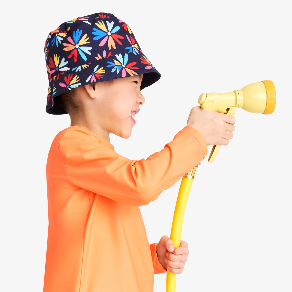 Clearance kids sun hat in bright blooms | Primary.com