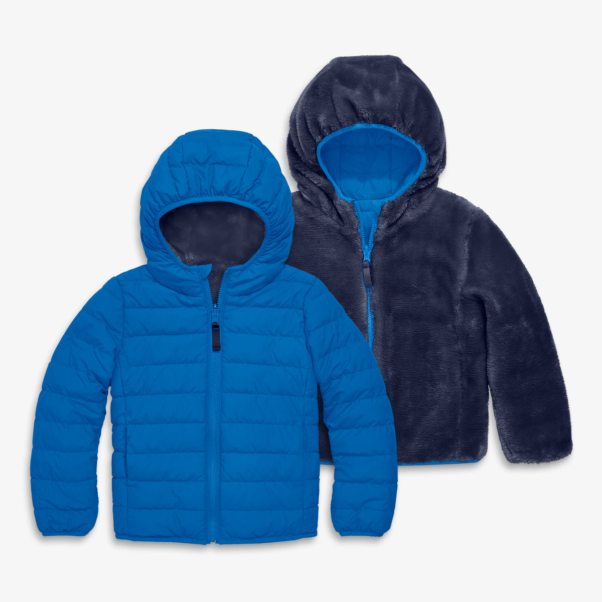 Kids reversible fleece puffer jacket | Primary.com