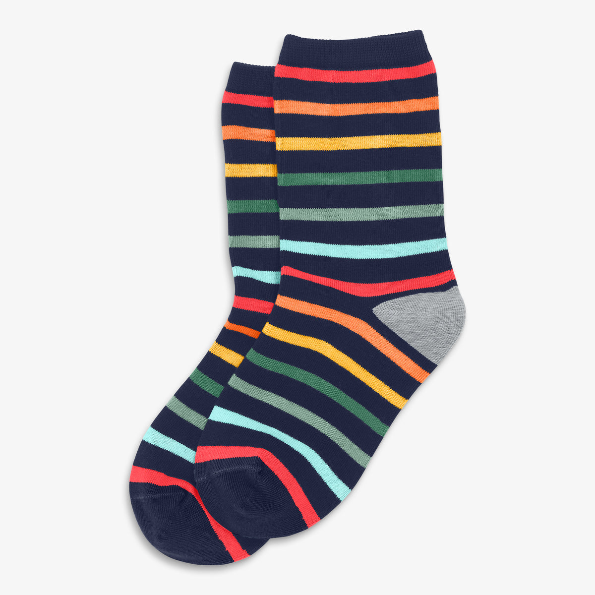 Kids crew sock in rainbow stripe | Primary.com