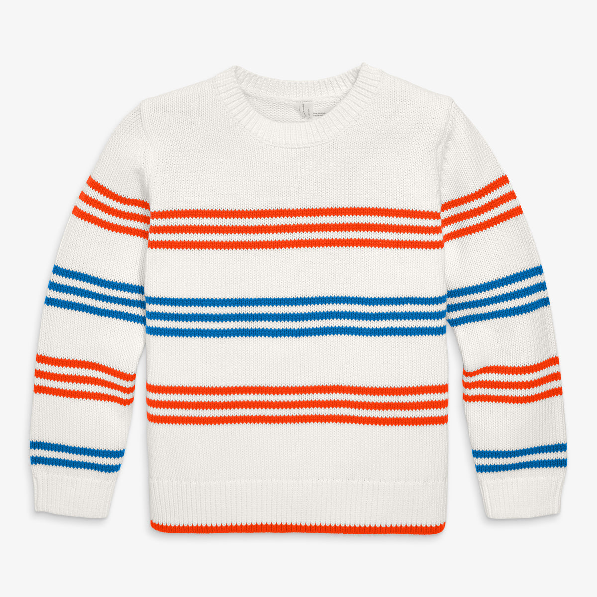 Kids crewneck sweater in stripe | Primary.com