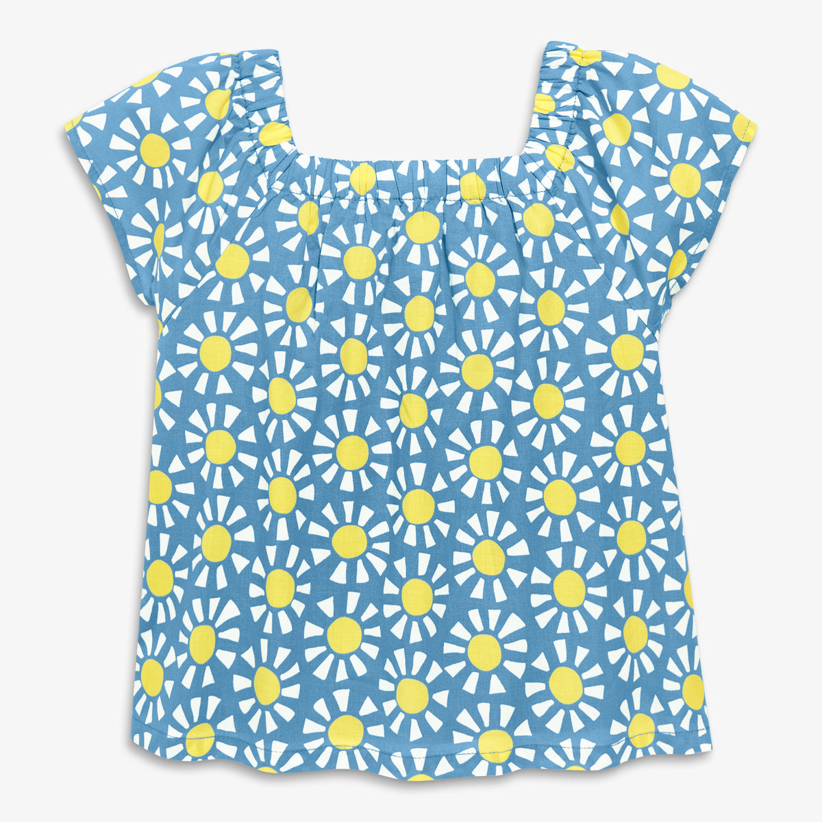 Kids picnic top in cutout suns | Primary.com