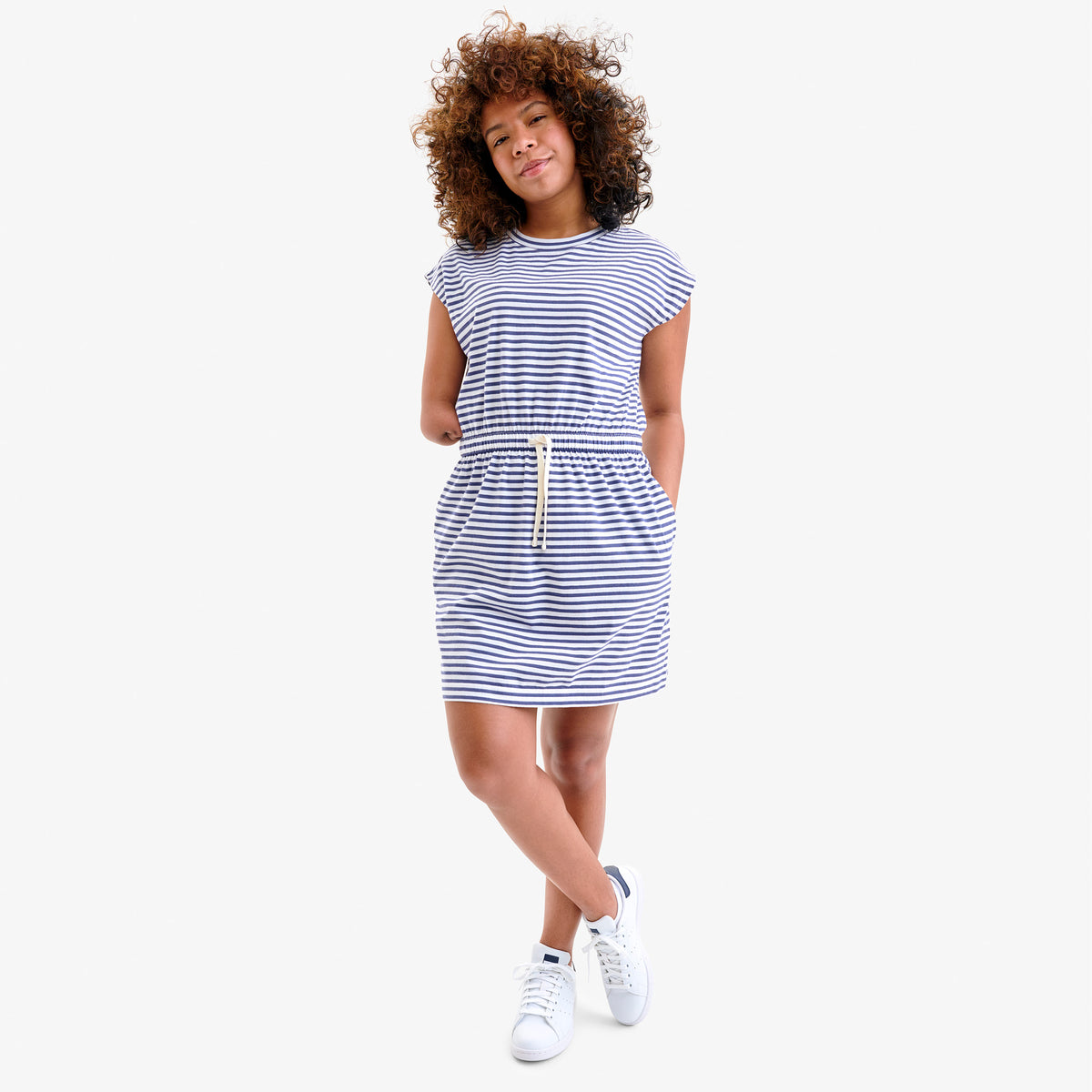 Adult everywear dress in stripe (women’s fit) | Primary.com