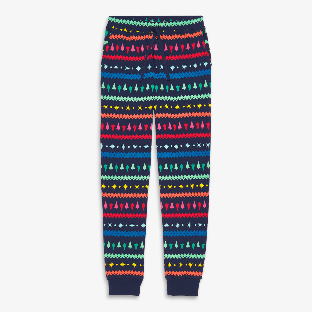 Adult organic pj pant in festive fair isle (unisex fit) | Primary.com
