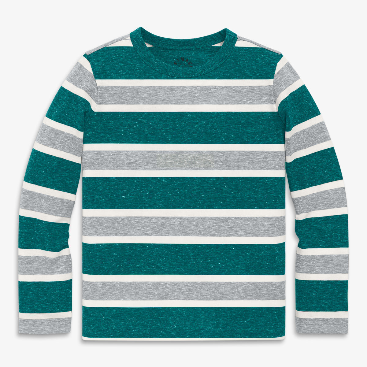 Kids heathered long sleeve bold stripe tee | Primary.com