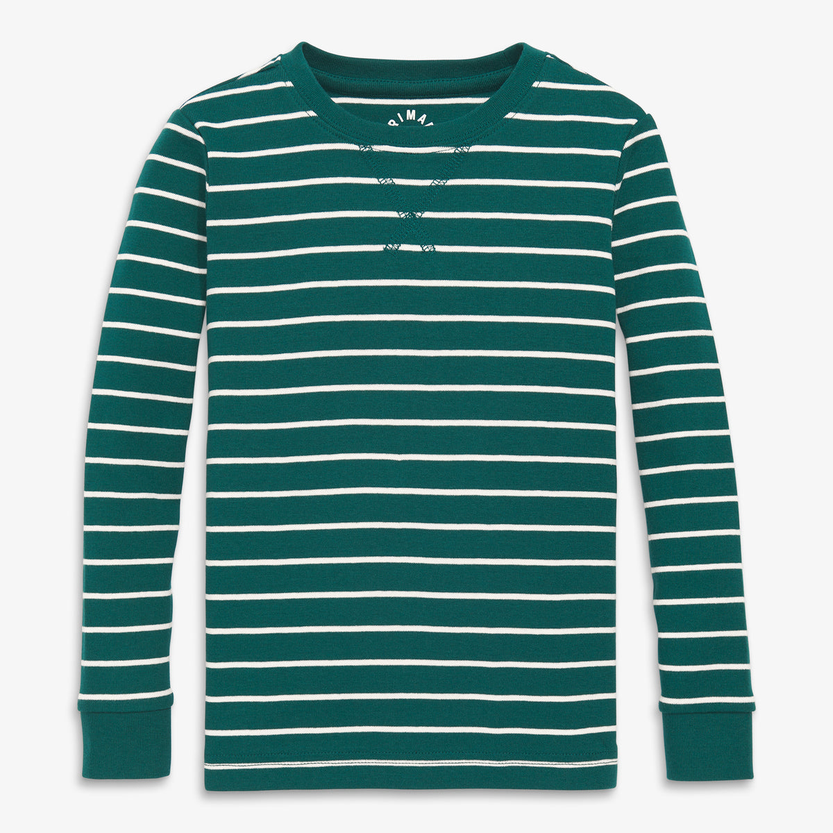 Kids organic pj top in stripe | Primary.com