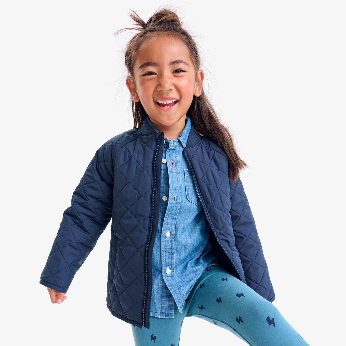 Kids quilted lightweight puffer jacket | Primary.com