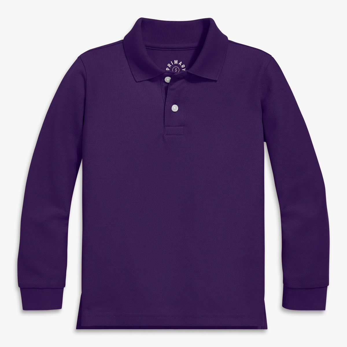 Kids long sleeve pique polo | Primary.com