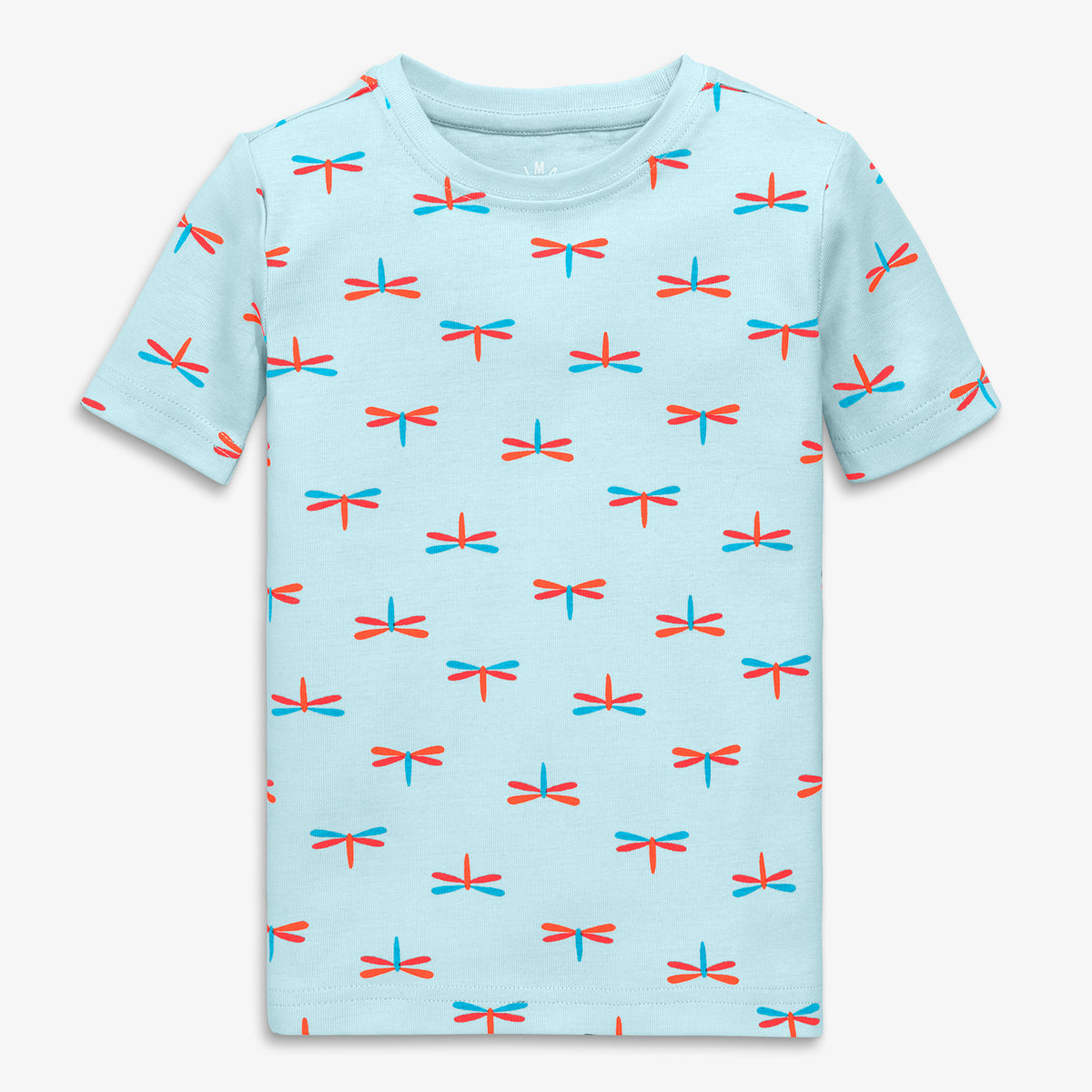 Kids organic short sleeve pj top in dragonflies | Primary.com