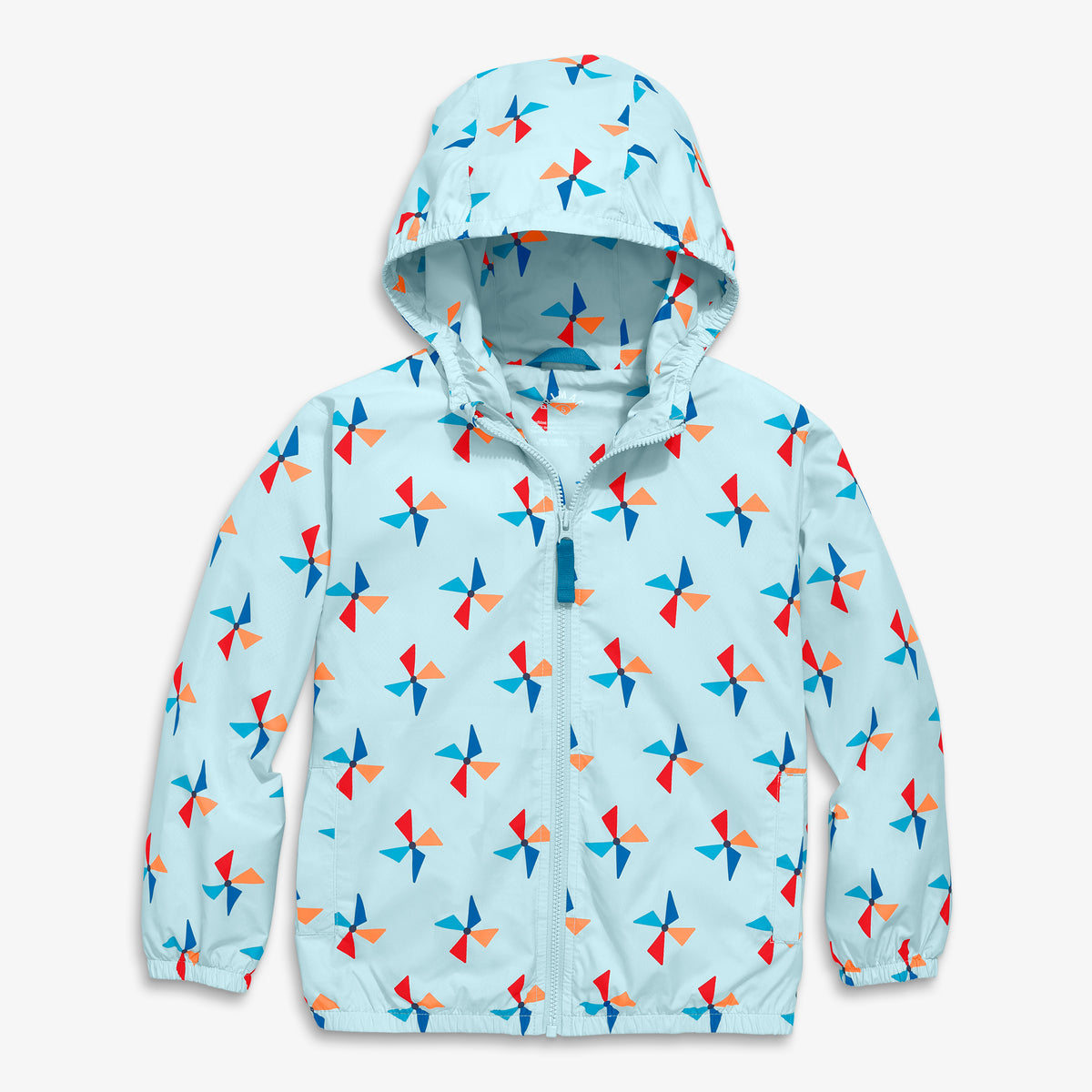 Kids packable windbreaker in pinwheels | Primary.com