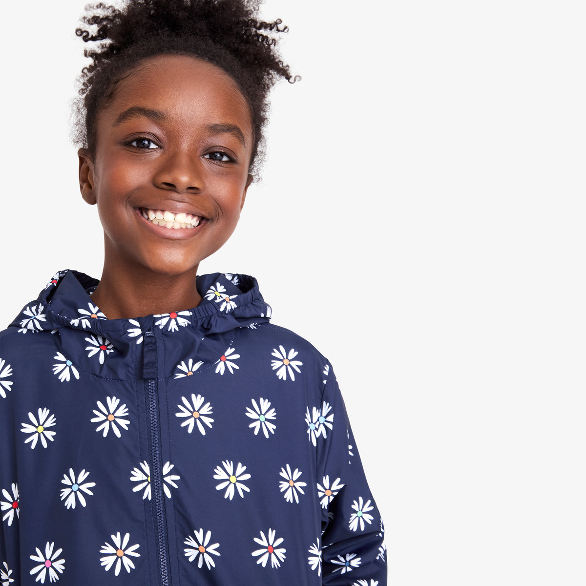 Clearance kids packable windbreaker in rainbow blooms | Primary.com
