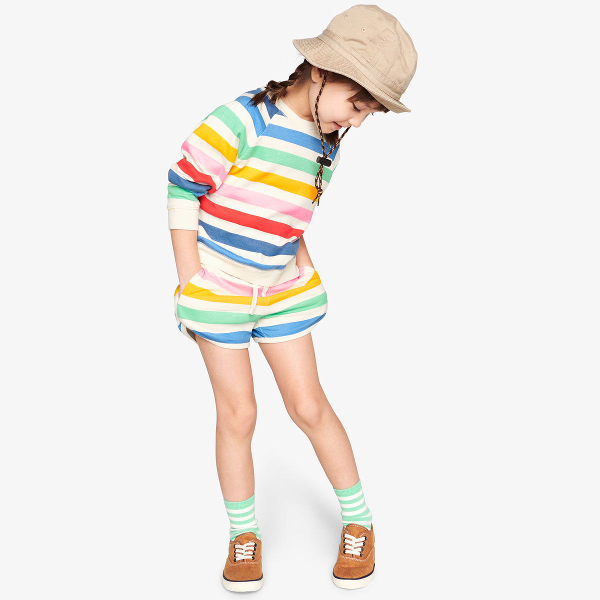 Kids recess short in candy stripe | Primary.com