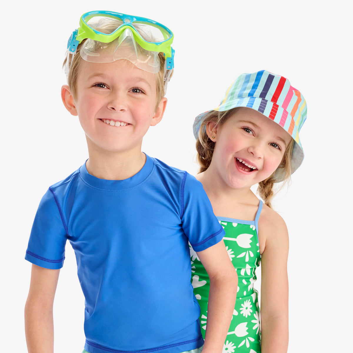 Clearance kids sun hat in rainbow sky stripe | Primary.com