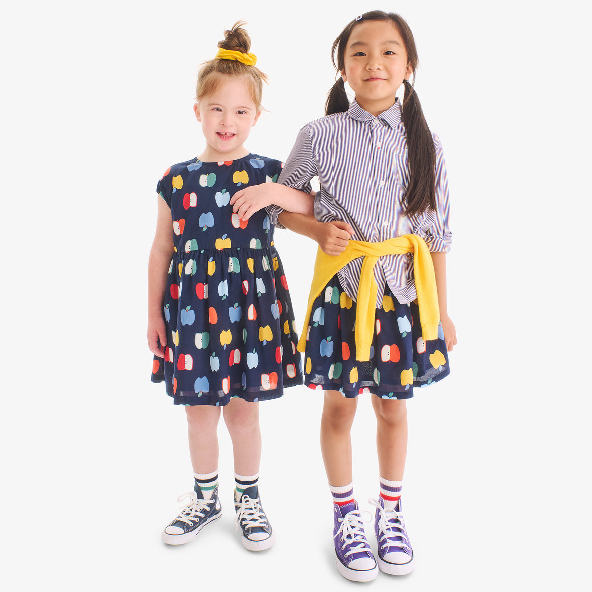 Kids backyard dress in rainbow apples | Primary.com