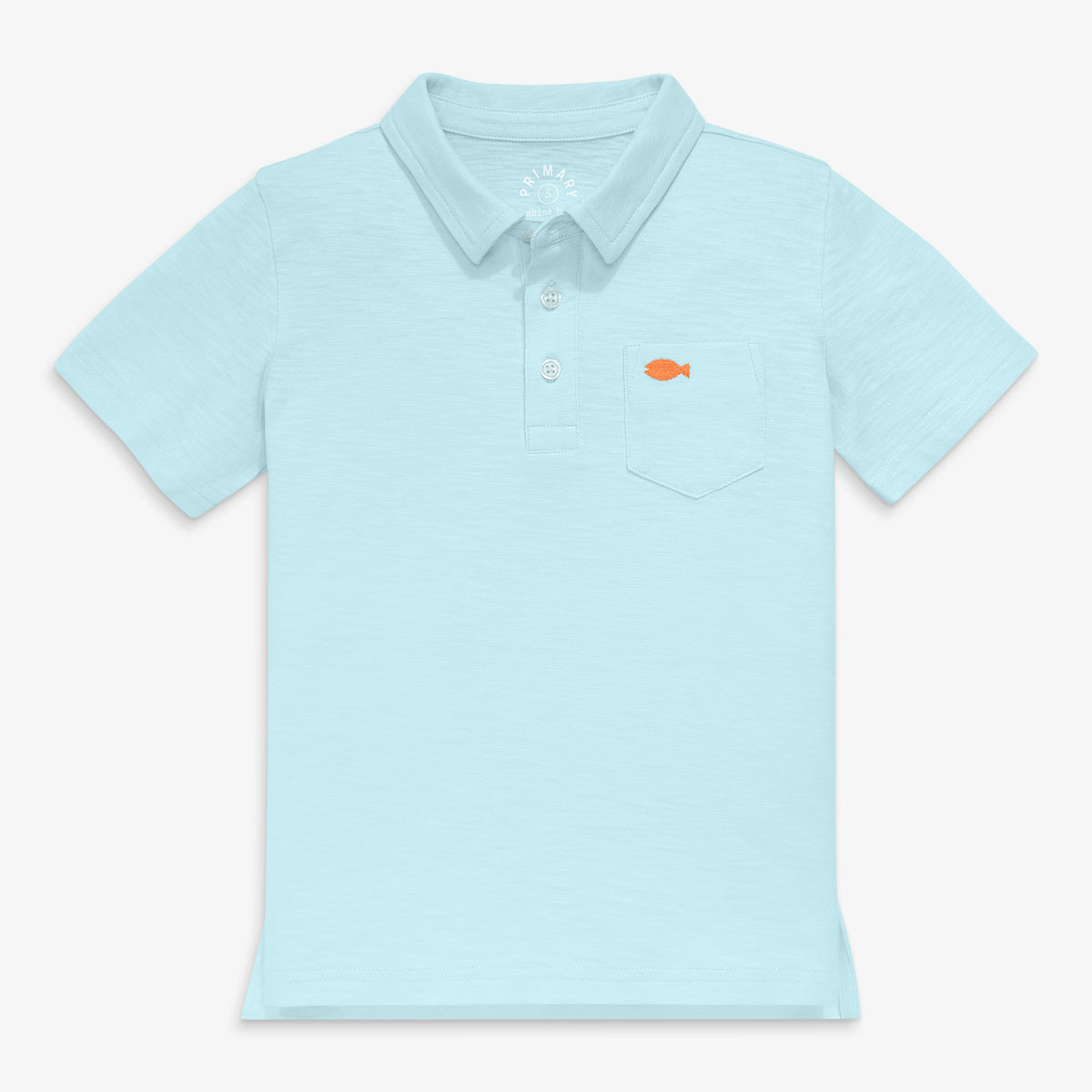 Kids embroidered flamingo polo | Primary.com