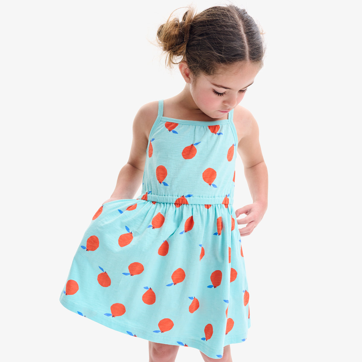 Kids sundress in citrus burst | Primary.com