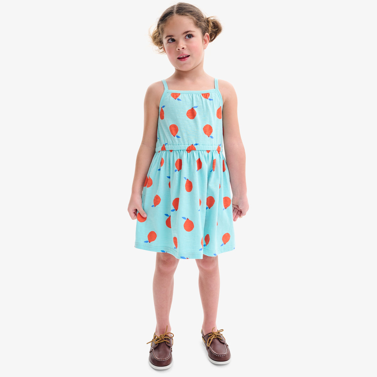 Kids sundress in citrus burst | Primary.com