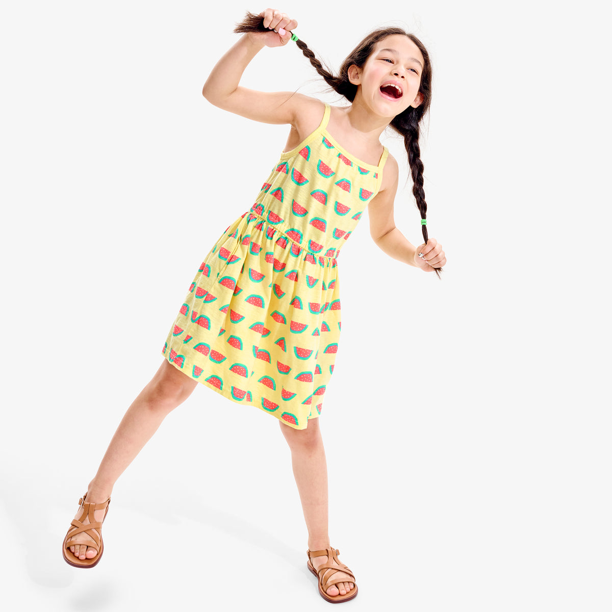 Kids tank sundress in watermelons | Primary.com