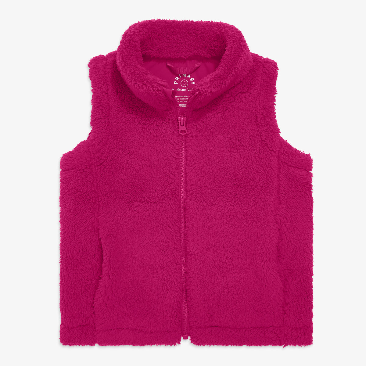 Kids teddy fleece vest | Primary.com