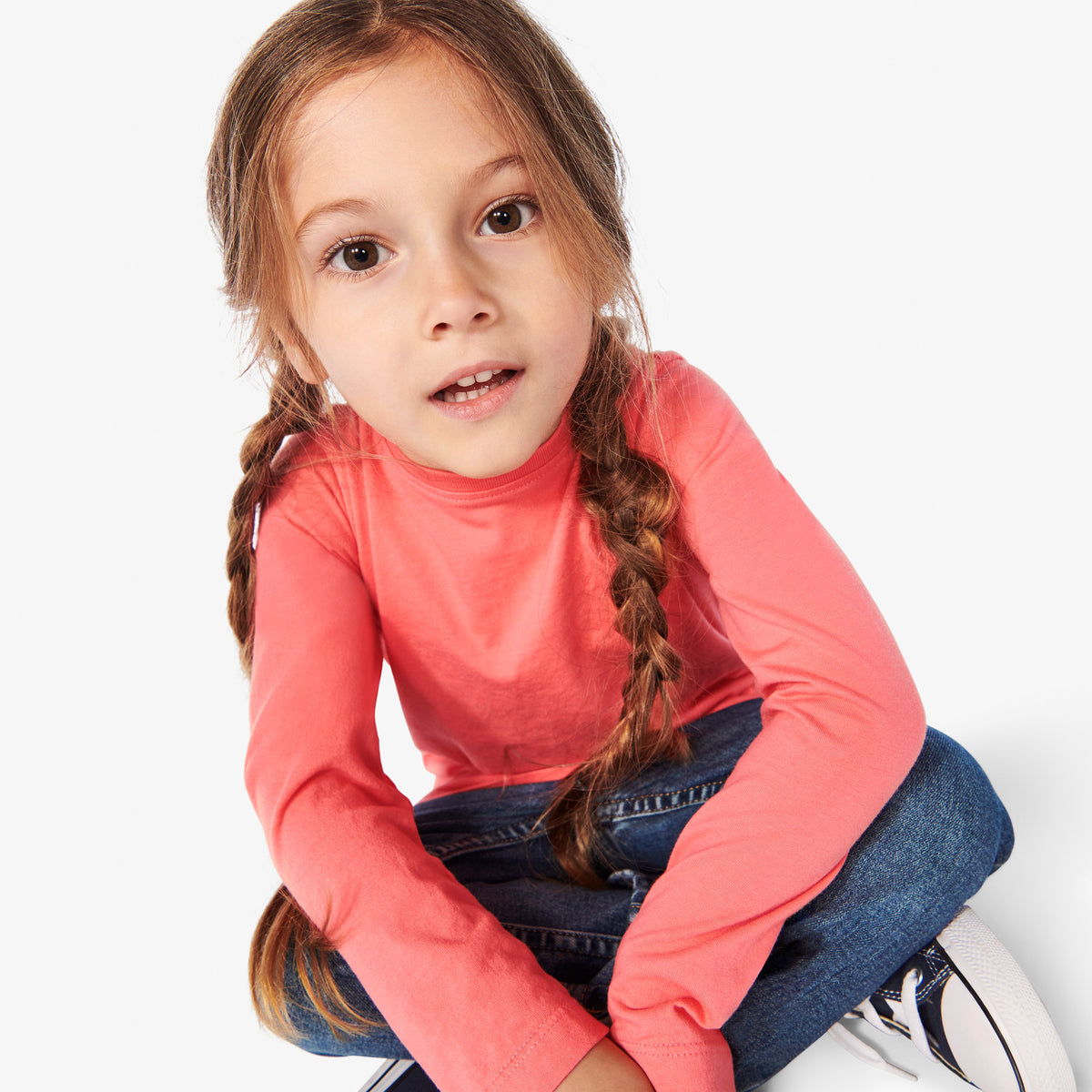 Kids long sleeve slim tee | Primary.com