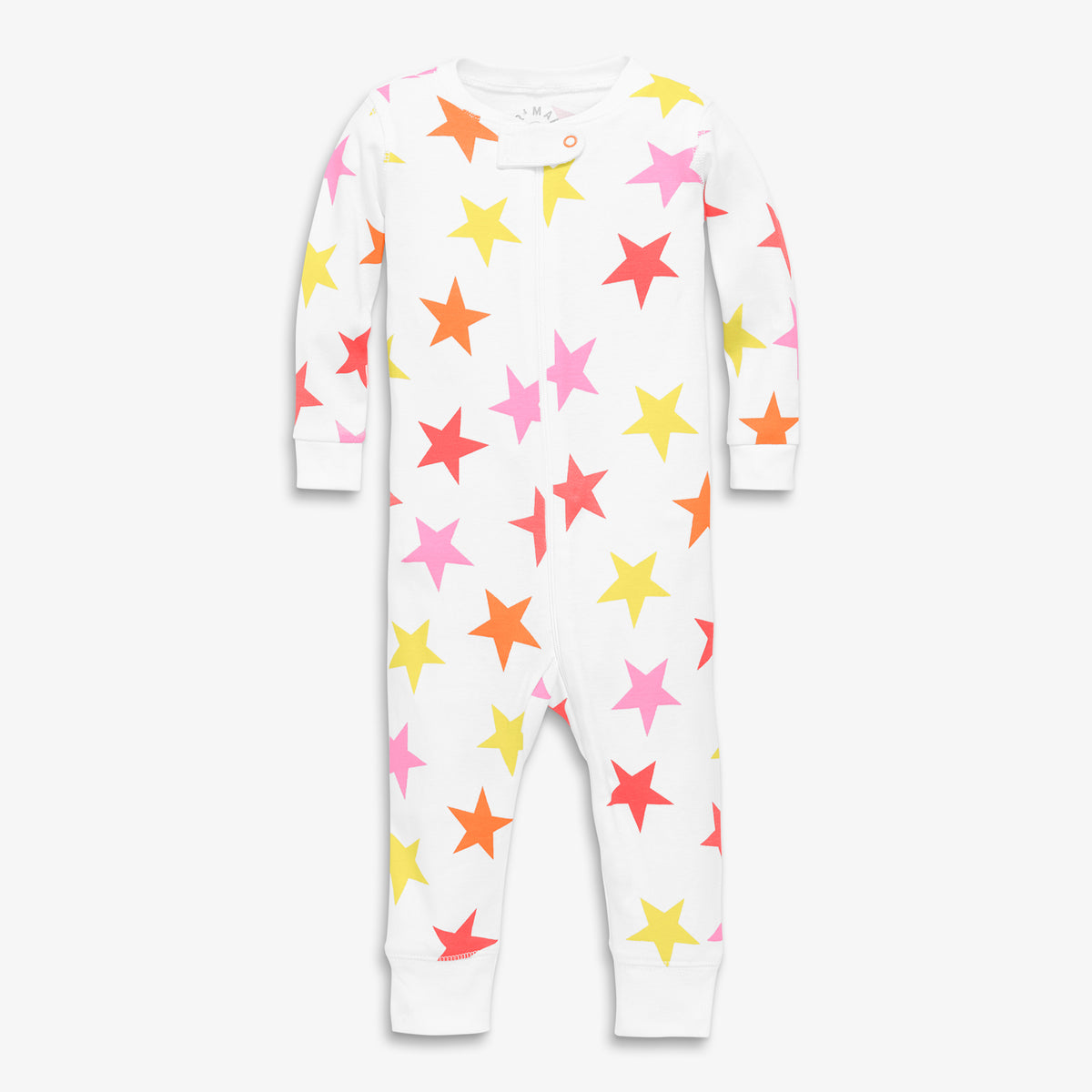 Clearance baby organic zip romper in cutout star | Primary.com