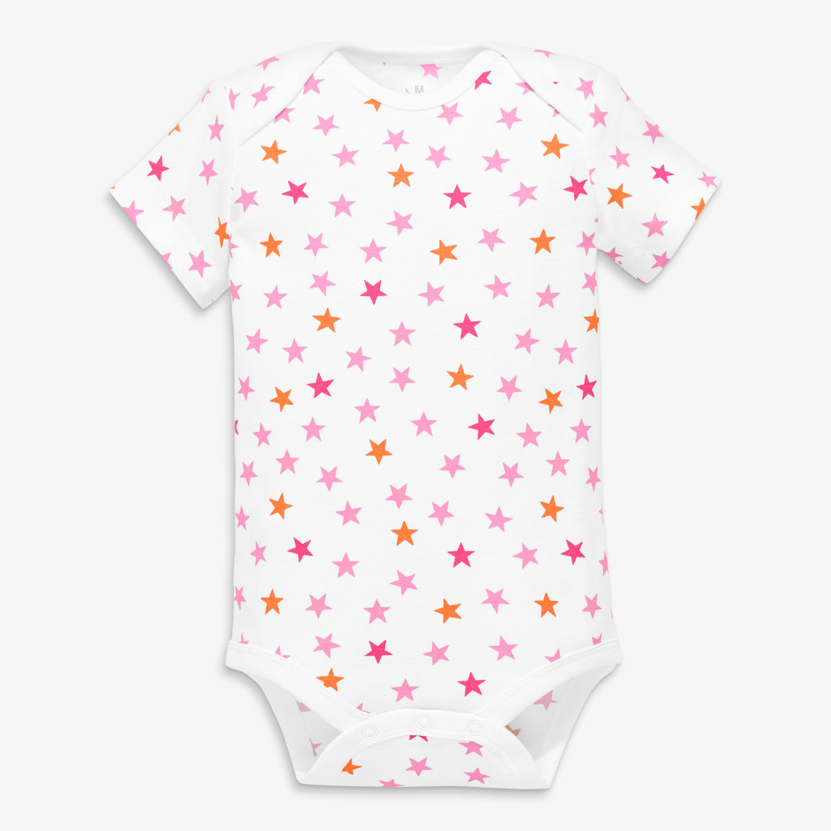 Clearance organic short sleeve babysuit in mini star | Primary.com