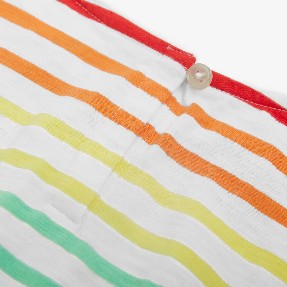 Kids backyard dress in double rainbow stripe | Primary.com