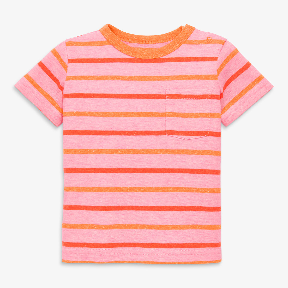 Baby heathered pocket tee in stripe | Primary.com
