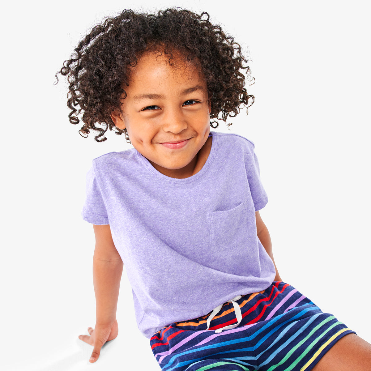 Kids heathered beach tee | Primary.com