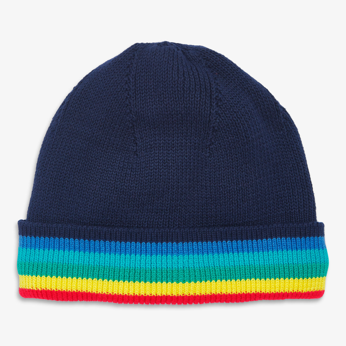 Kids knit hat in rainbow stripe | Primary.com