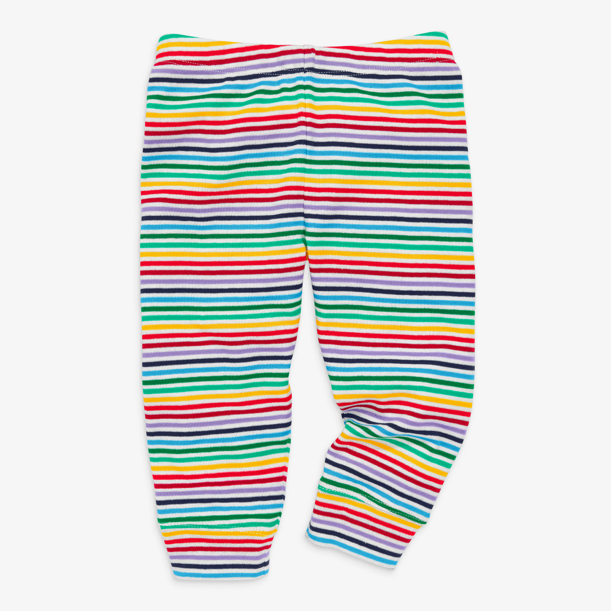 Baby organic pant in mini rainbow stripe | Primary.com