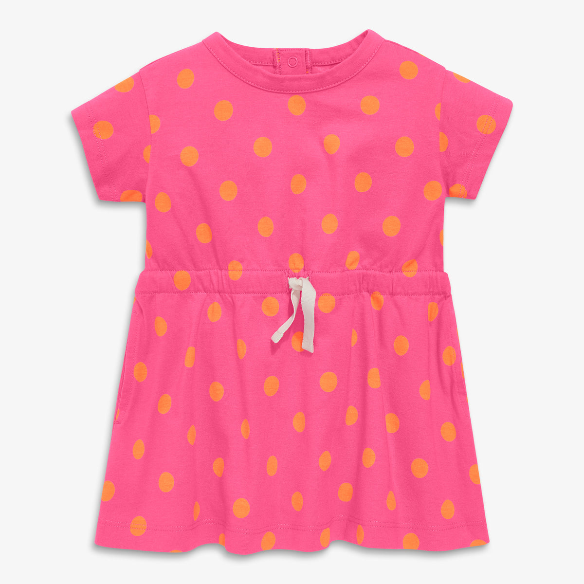 Baby drawstring dress in dot | Primary.com
