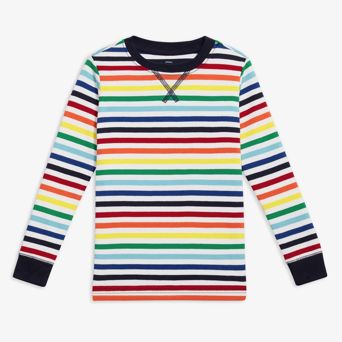 Clearance kids organic pj top in rainbow | Primary.com