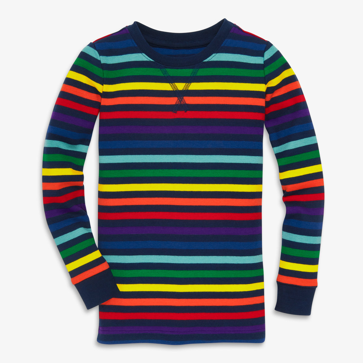Clearance kids organic pj top in rainbow | Primary.com