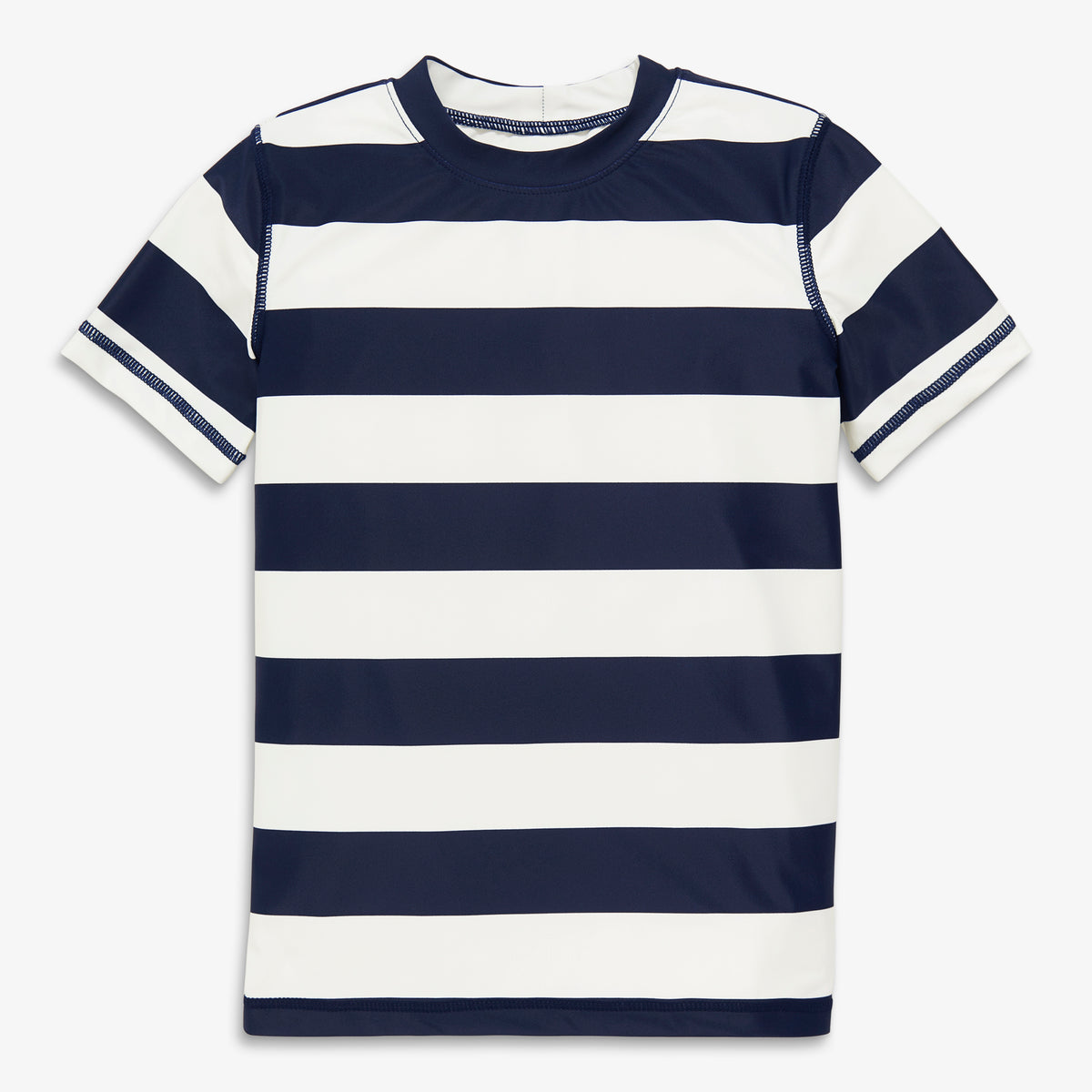 Clearance short sleeve rash guard in rugby stripe | Primary.com