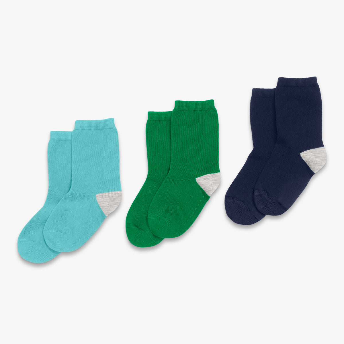 Kids crew sock 3-pack in solid colors | Primary.com