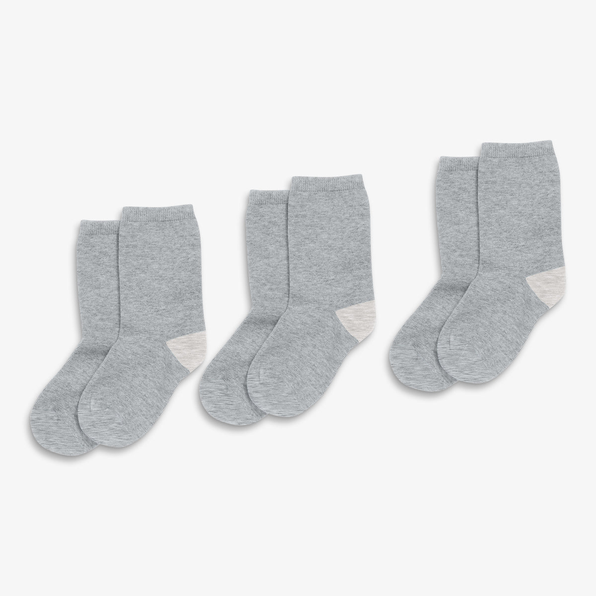 Kids crew sock 3-pack in solid colors | Primary.com