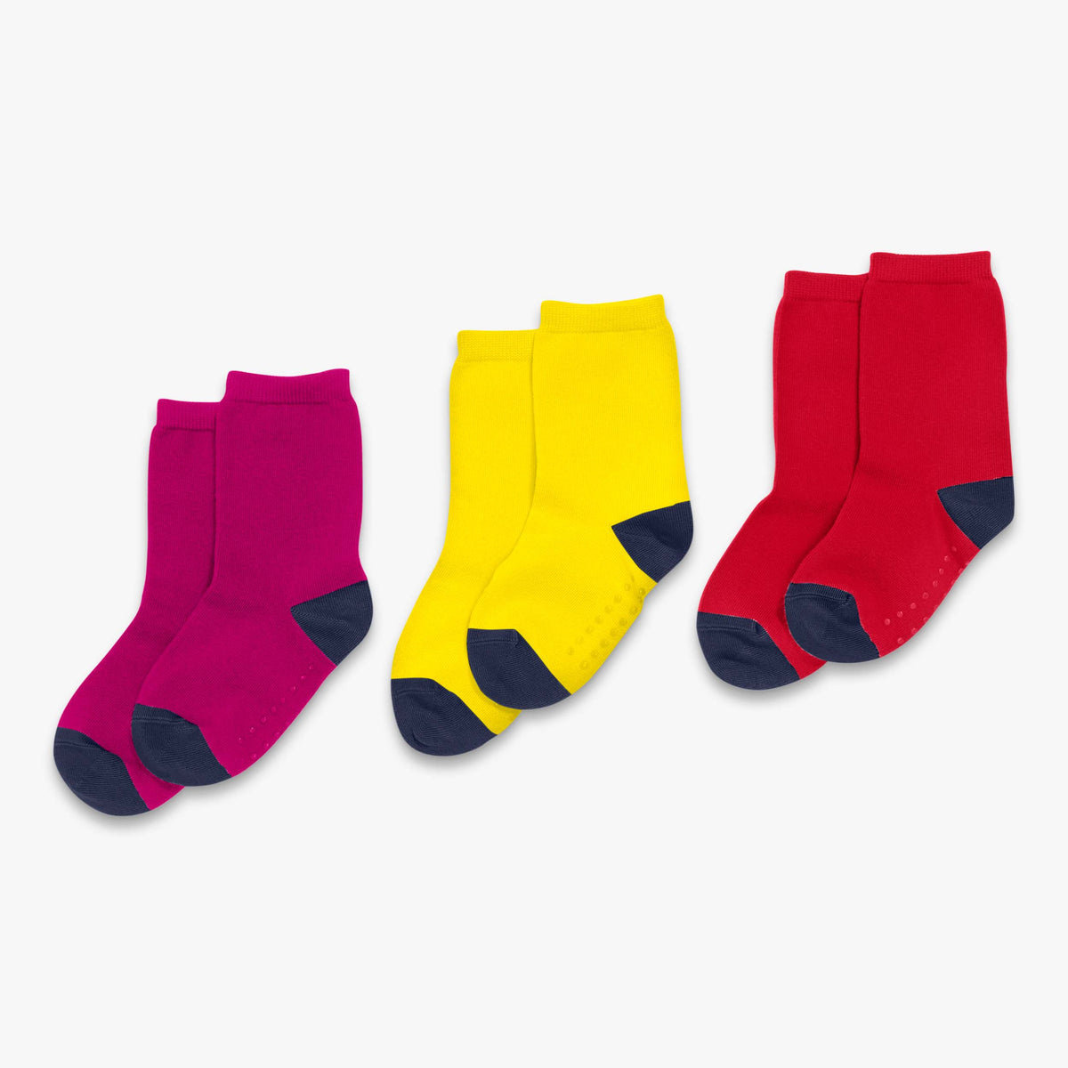 Kids crew sock 3-pack in solid colors | Primary.com